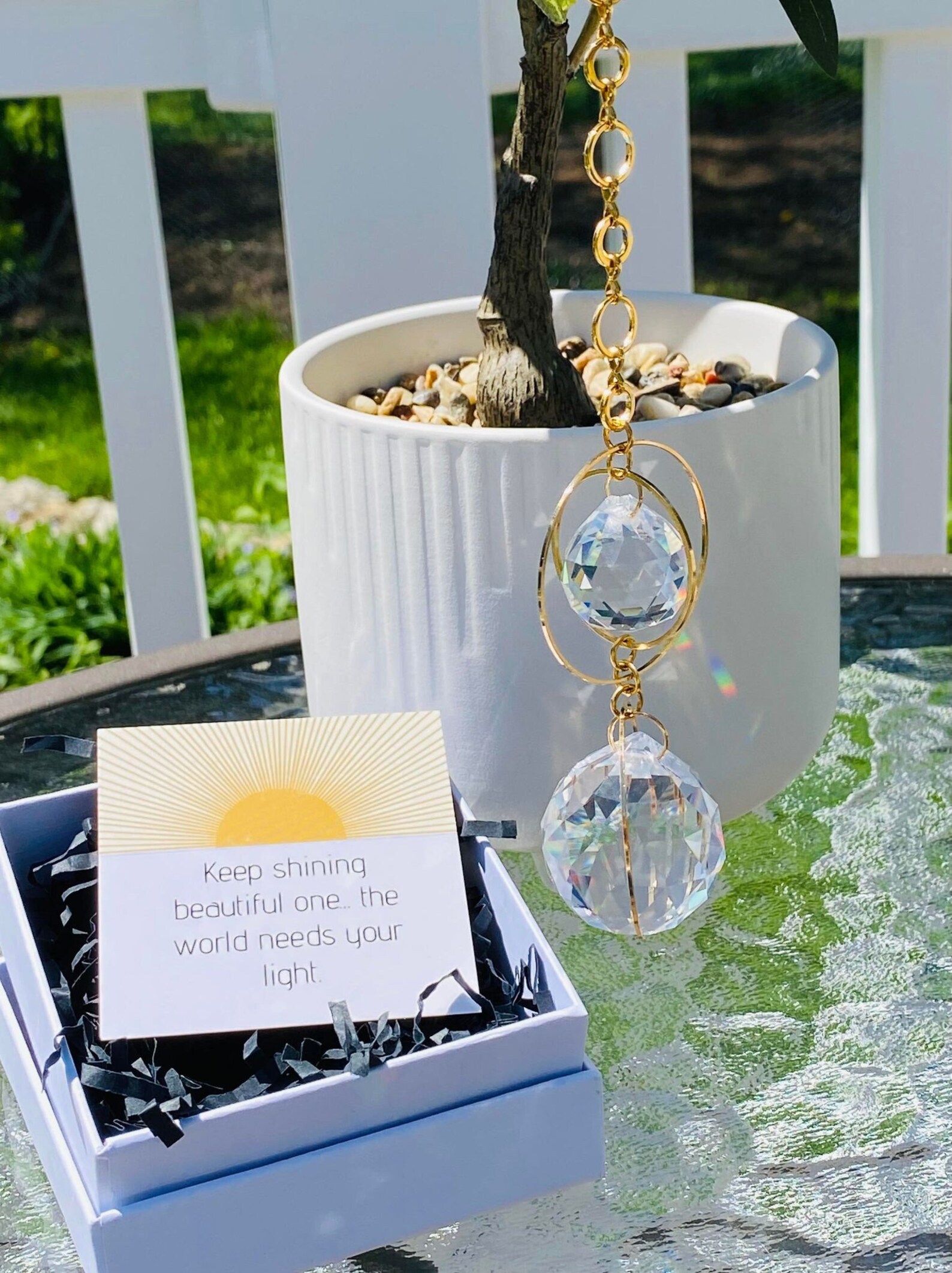 Gold Cremation Suncatcher, Silver Suncatcher, Memorial Sympathy Gift ...