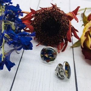 Dried Flower Tie Tack, Funeral Flower Memorial Tie Pin, Wedding Flower ...