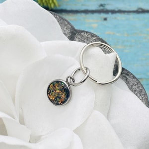 10mm Round Cremation Keychain, Keychain Made With Ashes, Pet Loss ...