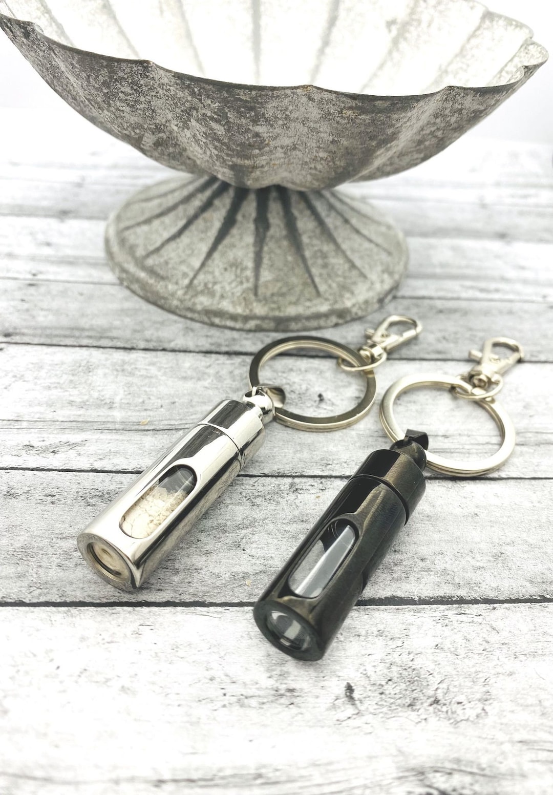 Cremation Keychain Pendant, Visible Ashes, Men's Cremation Gift, Human ...