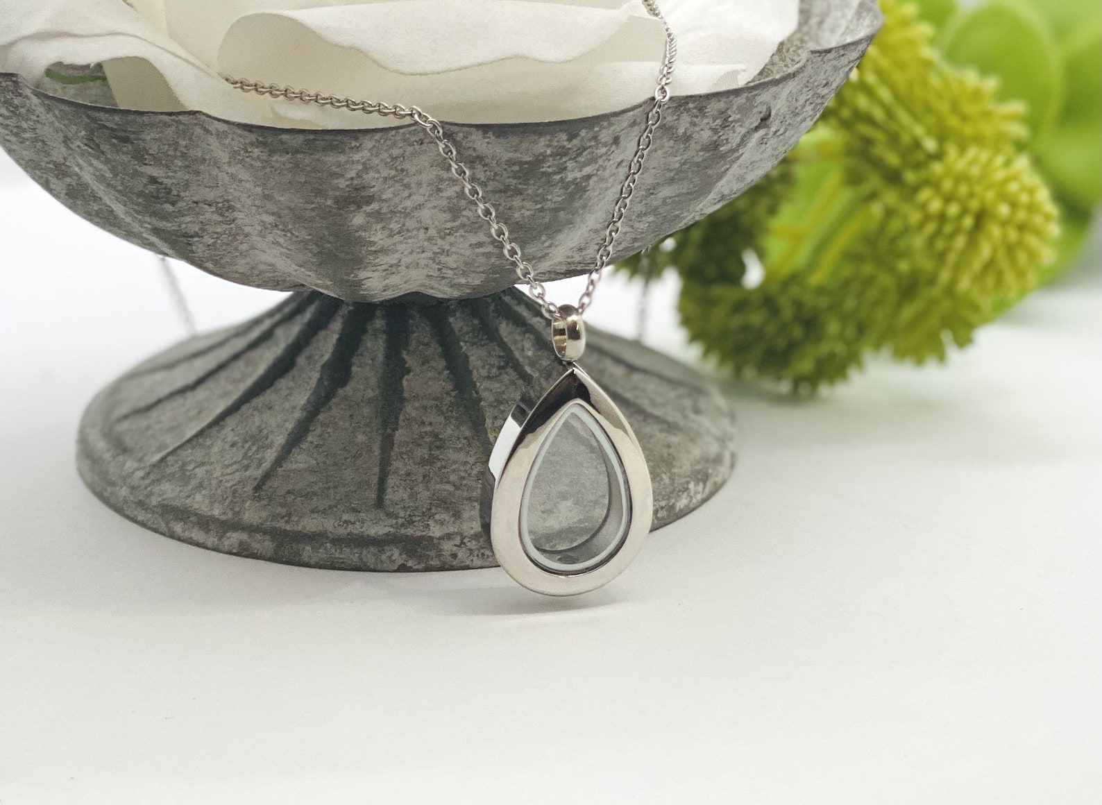 Teardrop Cremation Locket Stainless Steel Ashes Urn Memorial - Etsy