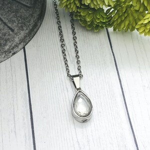 Teardrop Cremation Pendant, Urn Necklace for Ashes, Colored Glass Urn ...