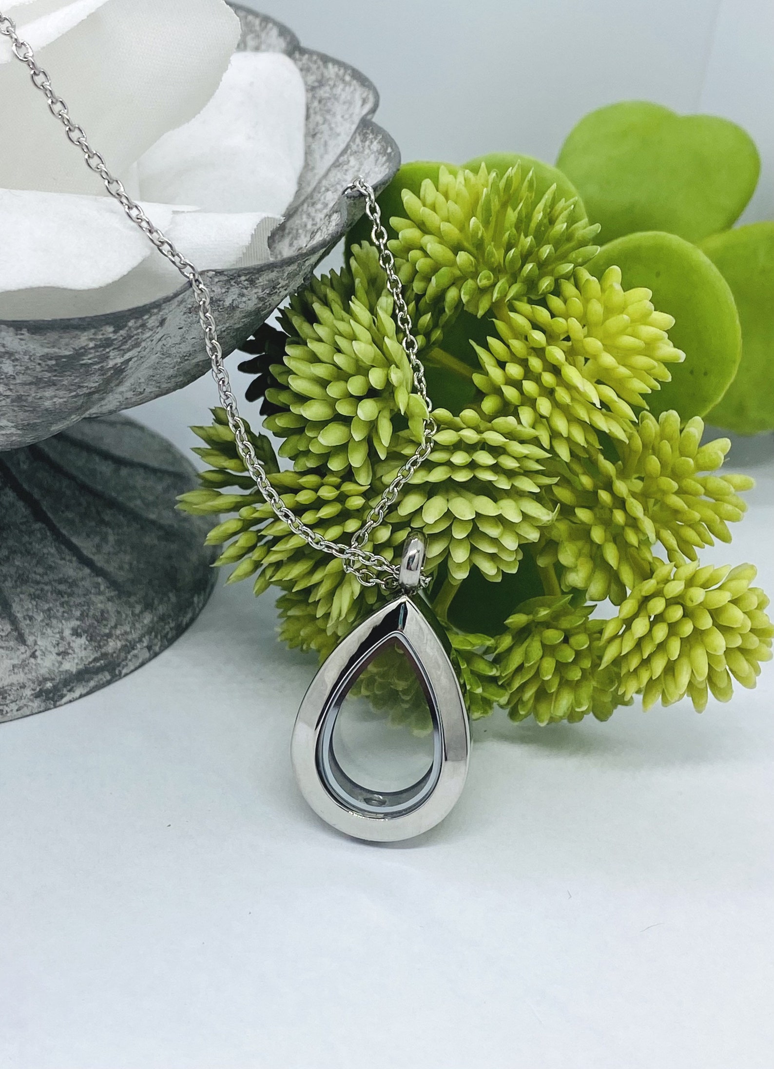 Teardrop Cremation Locket Stainless Steel Ashes Urn Memorial - Etsy