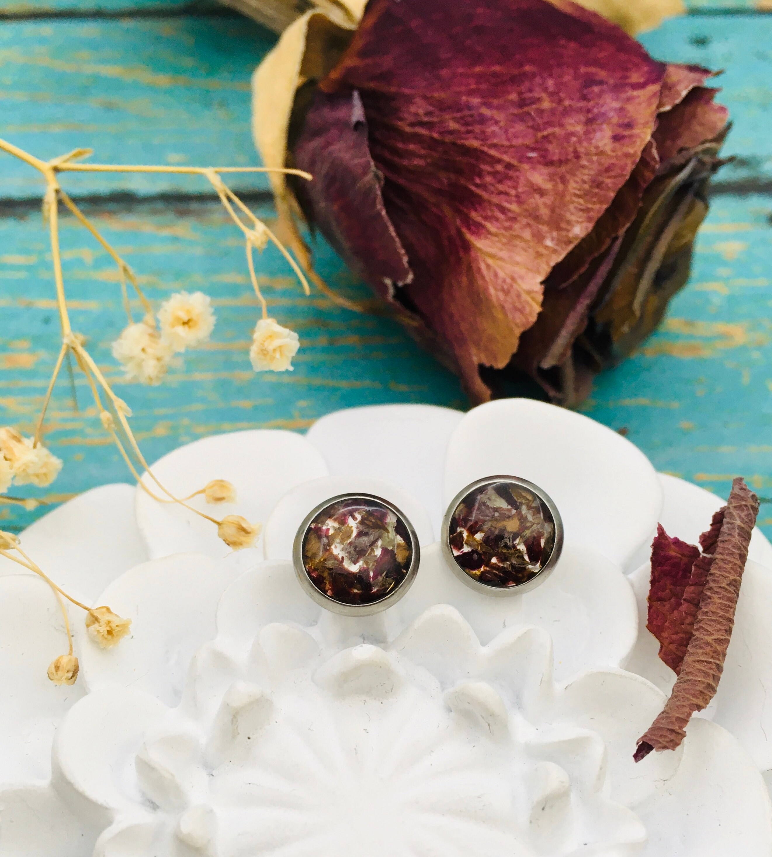 Dried Flower Tie Tack Funeral Flower Memorial Tie Pin | Etsy