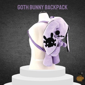 Goth Bunny Plush Backpack - Etsy