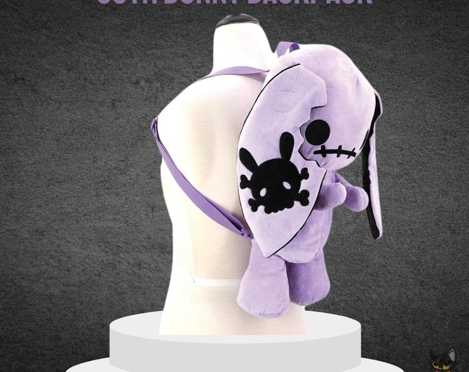 Goth Bunny Plush Backpack - Etsy