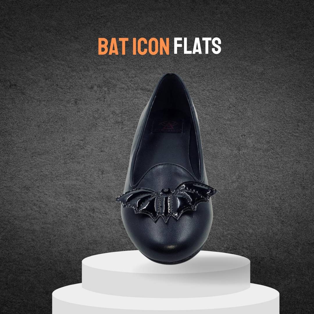 Bat Gothic Flats - Etsy