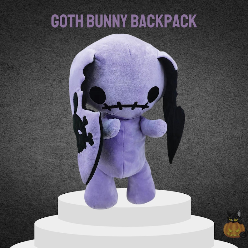 Goth Bunny Plush Backpack - Etsy