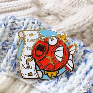 Magikarp Enamel Pin. King Karp. Hard Enamel Pin. Pokemon - Etsy