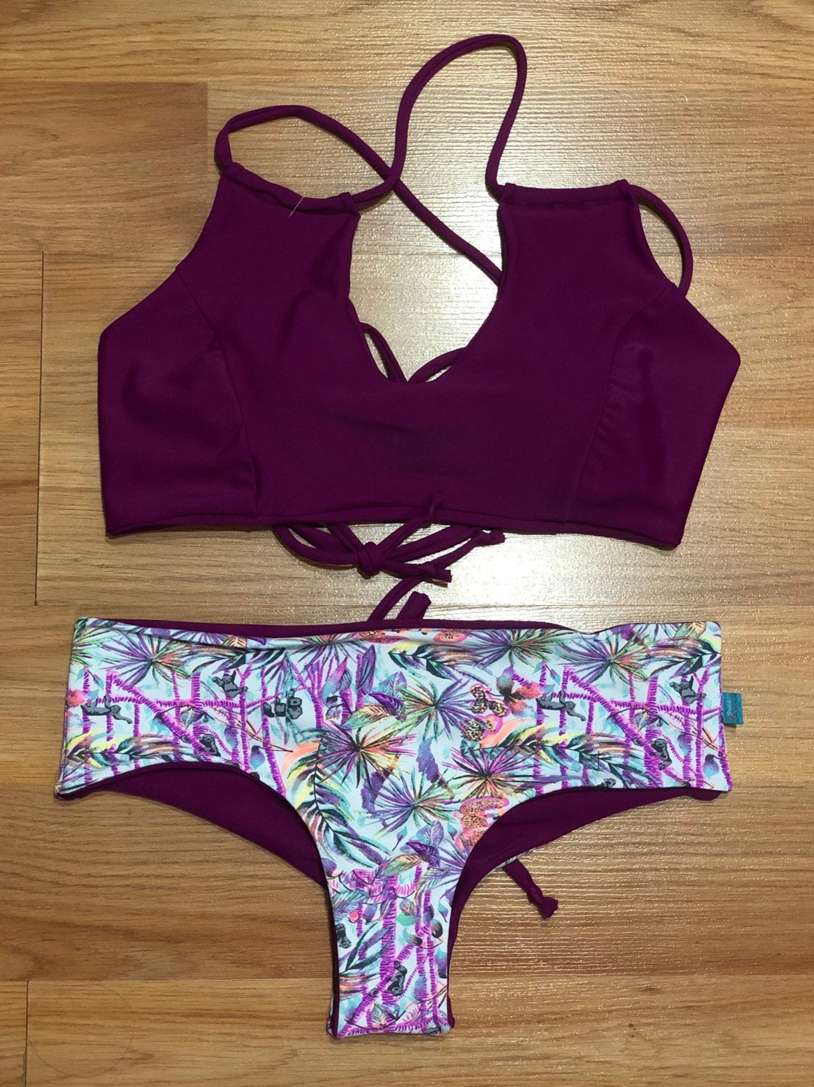2 Piece Bikini Bottoms Size Medium - Etsy