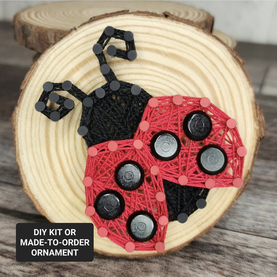 DIY Kit or MTO Ladybug String Art Ornament - Etsy