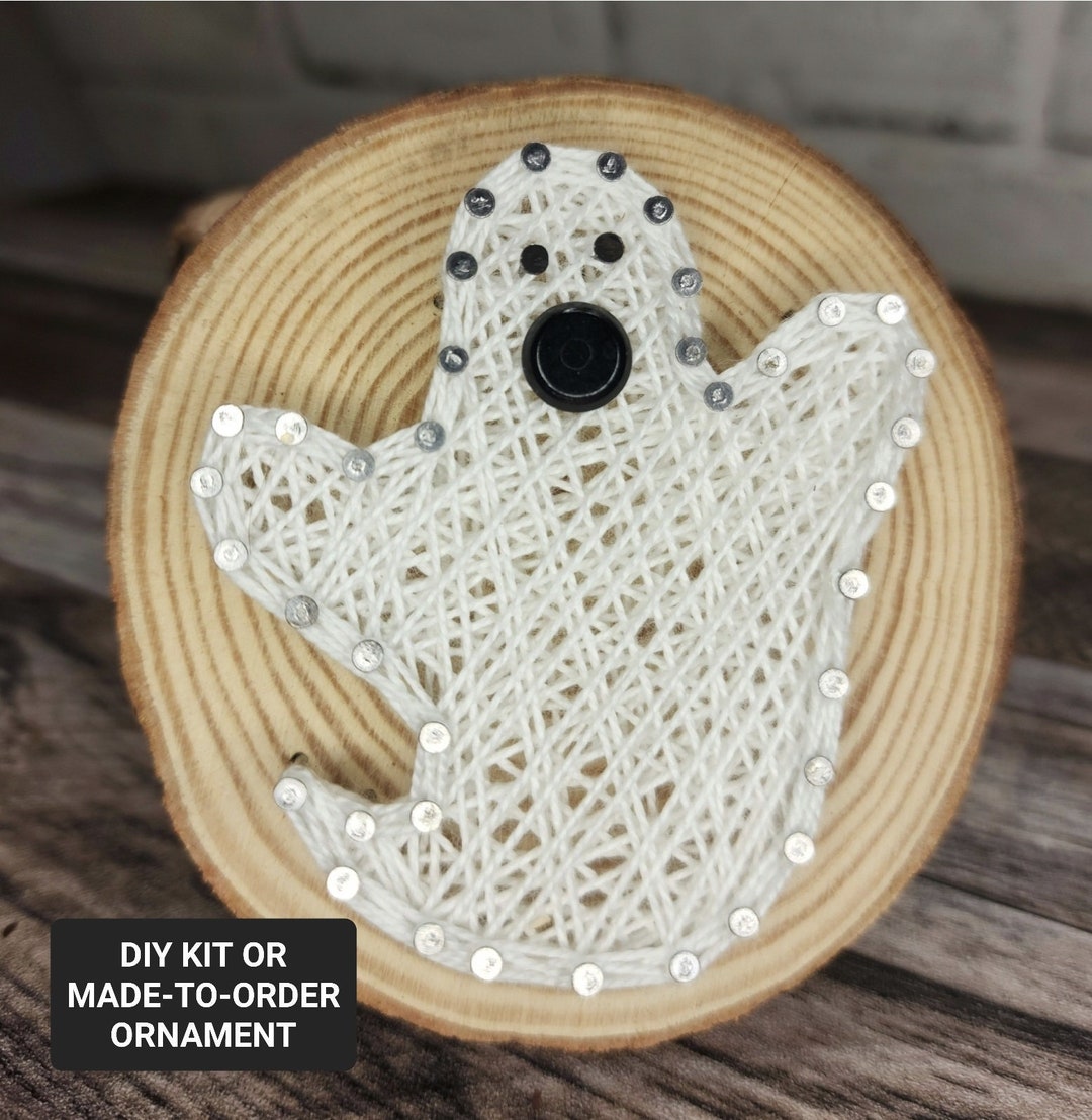 DIY Kit or MTO Ghost Halloween String Art Ornament - Etsy