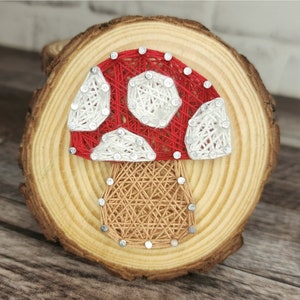 DIY Kit or MTO Mushroom String Art Ornament - Etsy