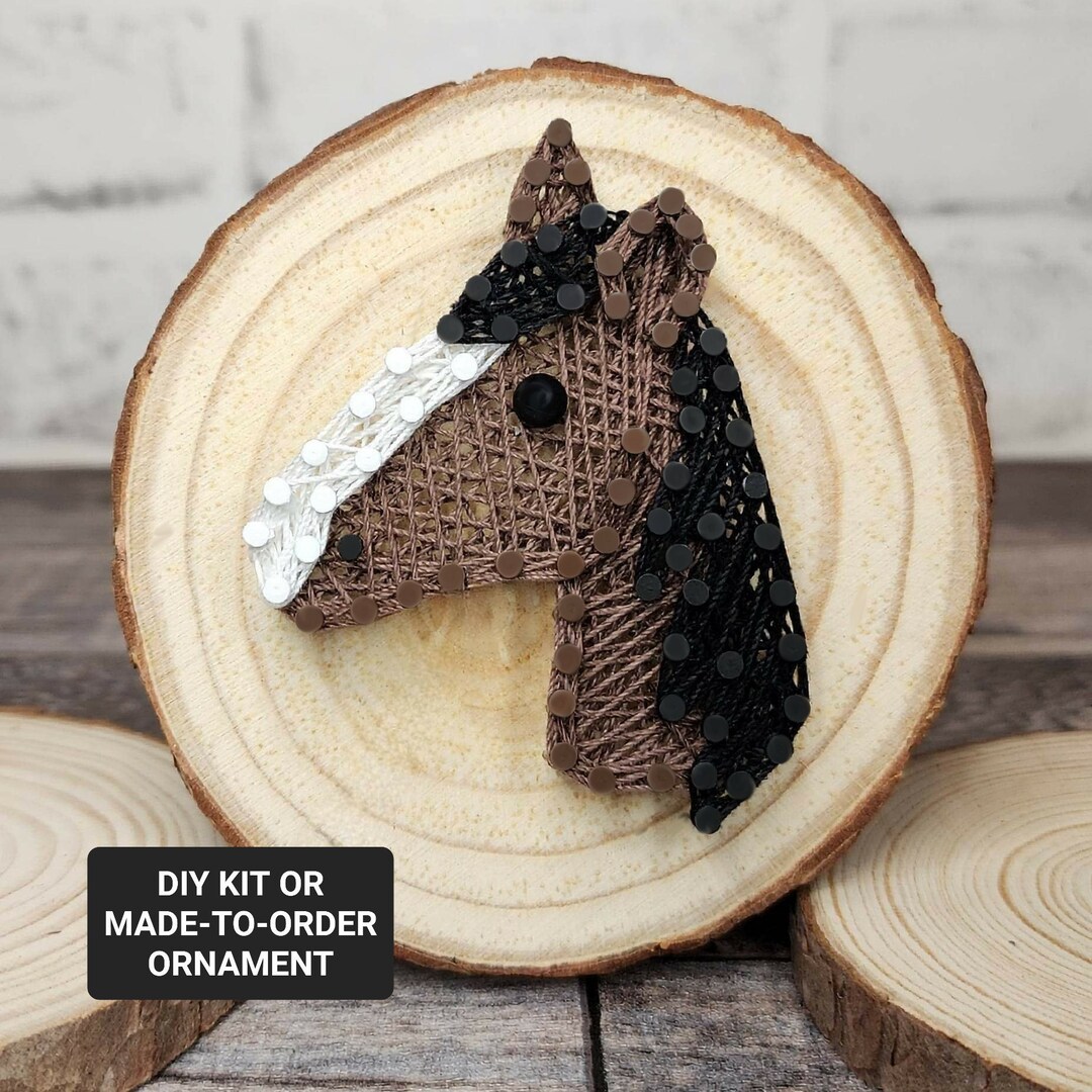 DIY Kit or MTO Horse String Art Ornament - Etsy