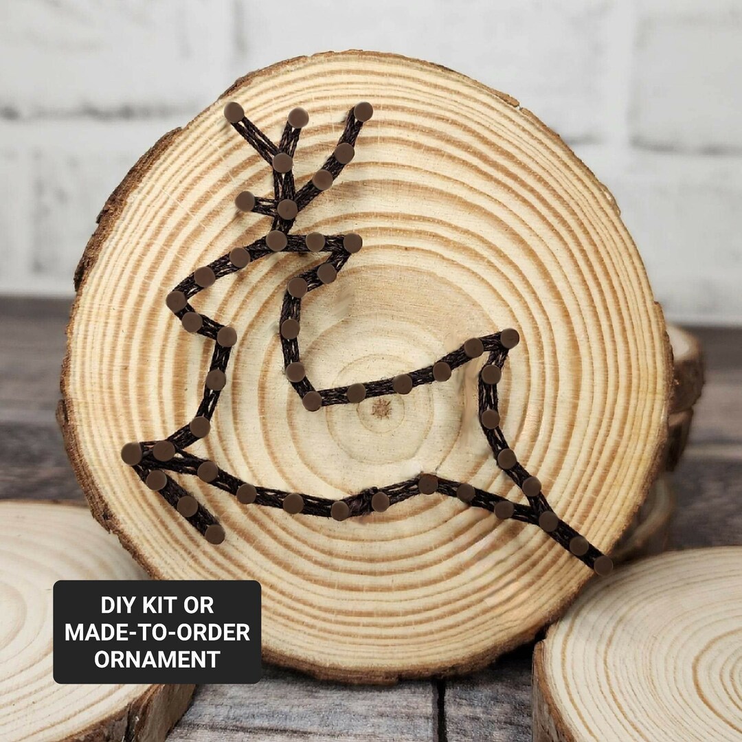 DIY Kit or MTO Reindeer String Art Ornament - Etsy