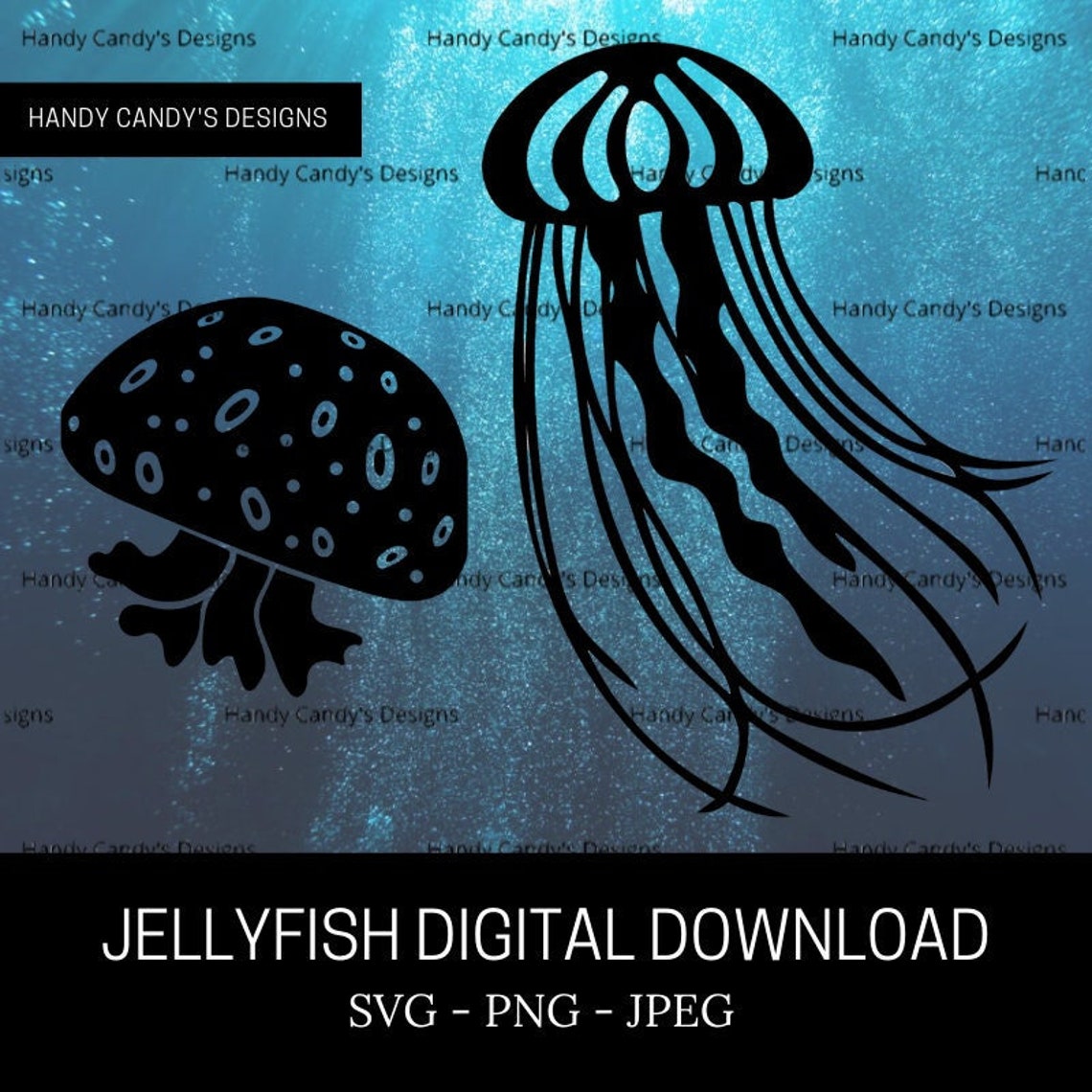 Jellyfish Digital Download SVG PNG JPEG Clipart for Cricut | Etsy