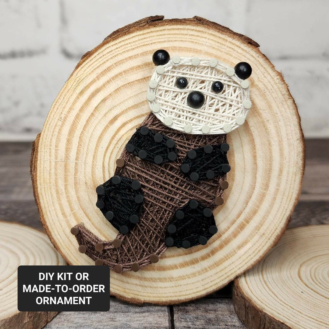 DIY Kit or MTO Otter String Art Ornament - Etsy