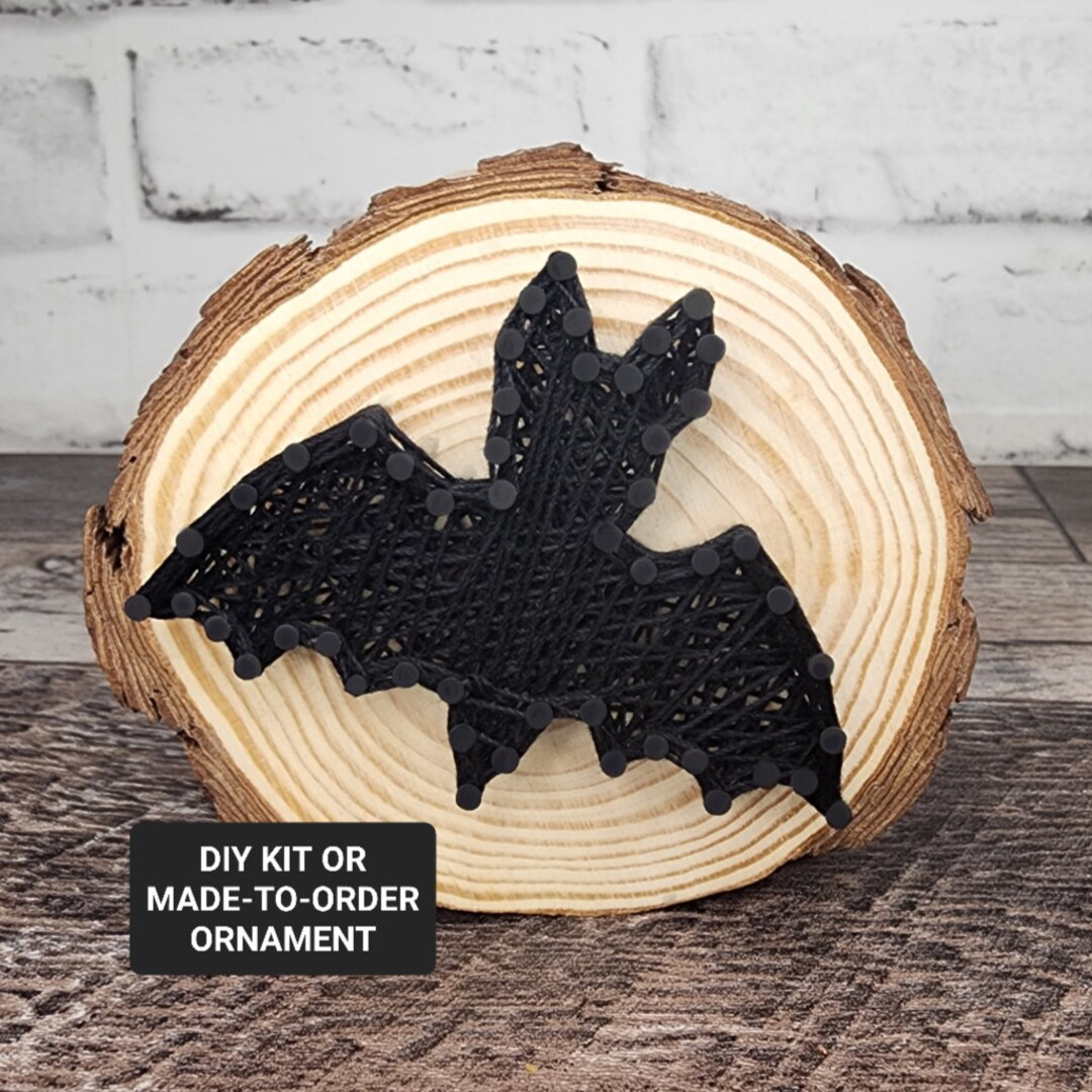 DIY Kit or MTO Bat String Art Ornament - Etsy