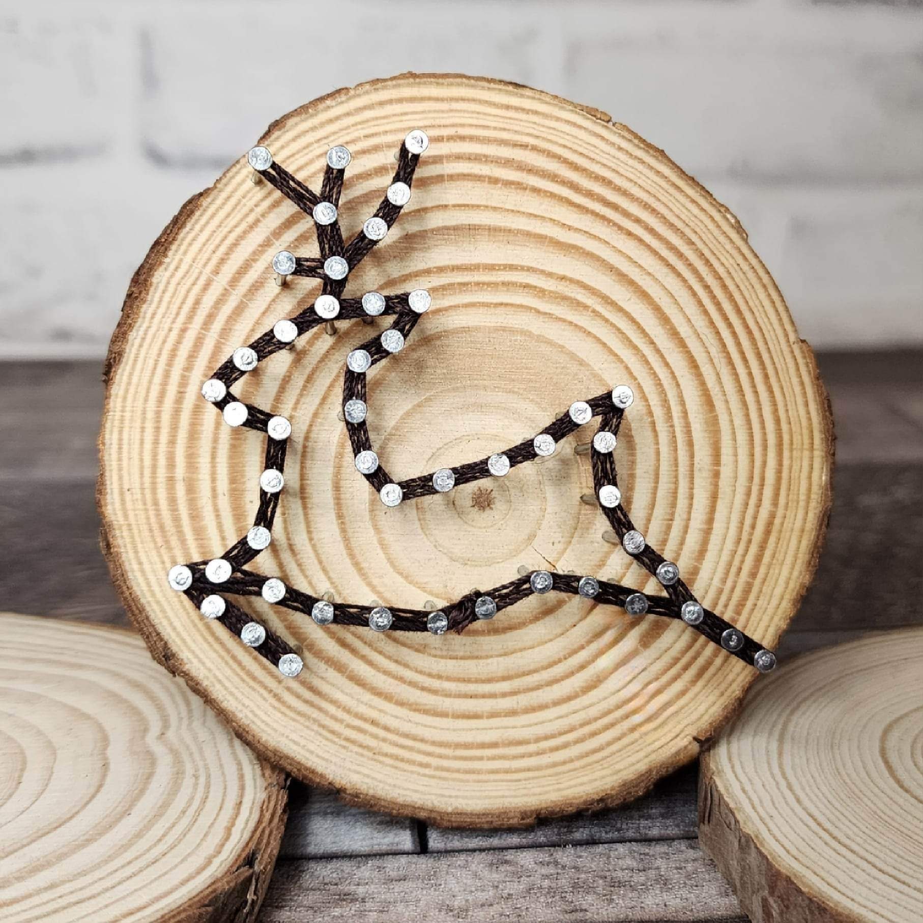 DIY Kit or MTO Reindeer String Art Ornament - Etsy