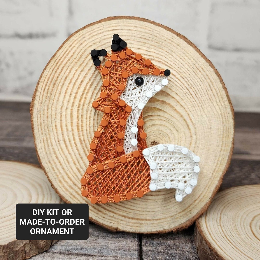DIY Kit or MTO Fox String Art Ornament - Etsy
