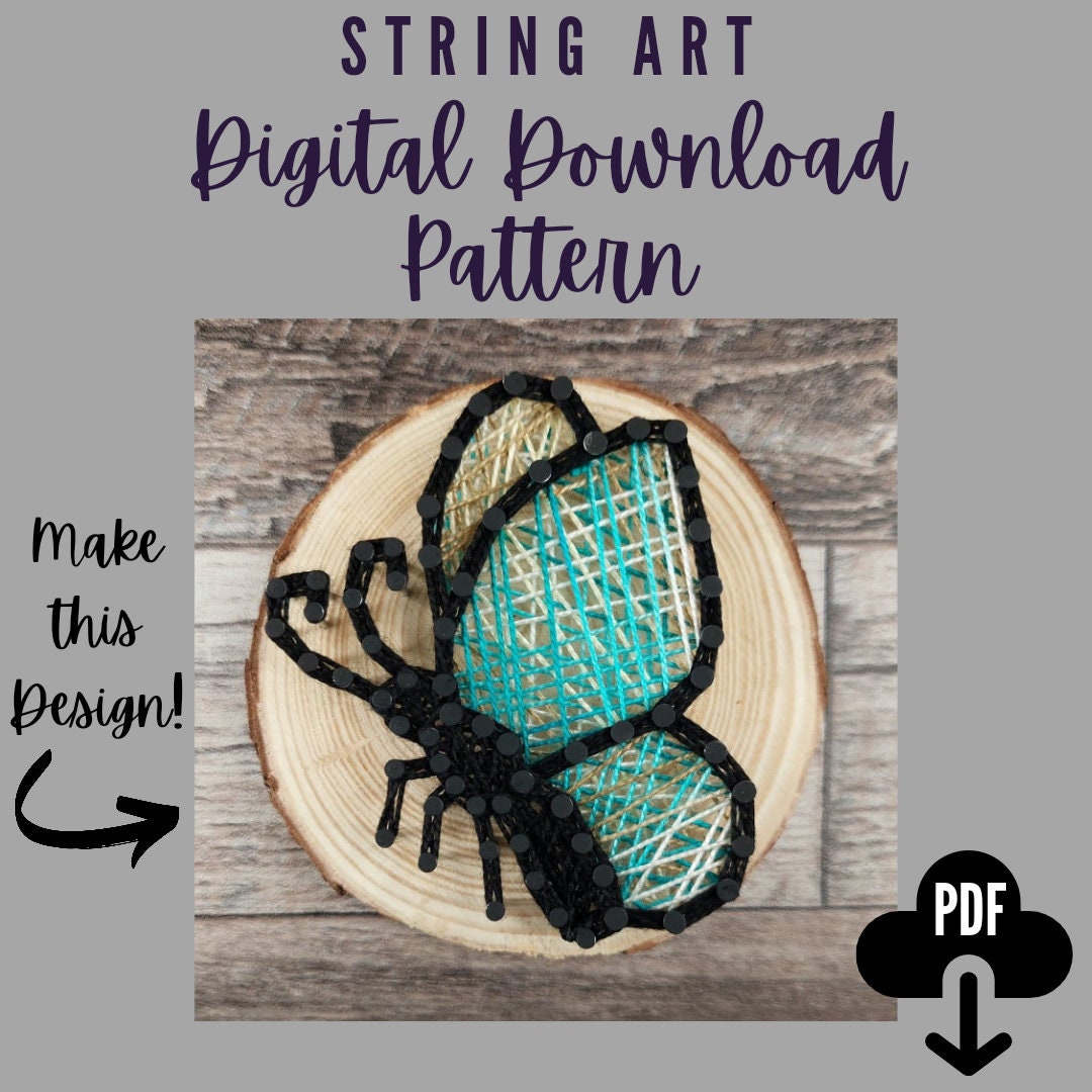 Butterfly String Art Pattern Download - Etsy