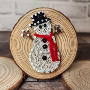 DIY Kit or MTO Snowman String Art Ornament - Etsy