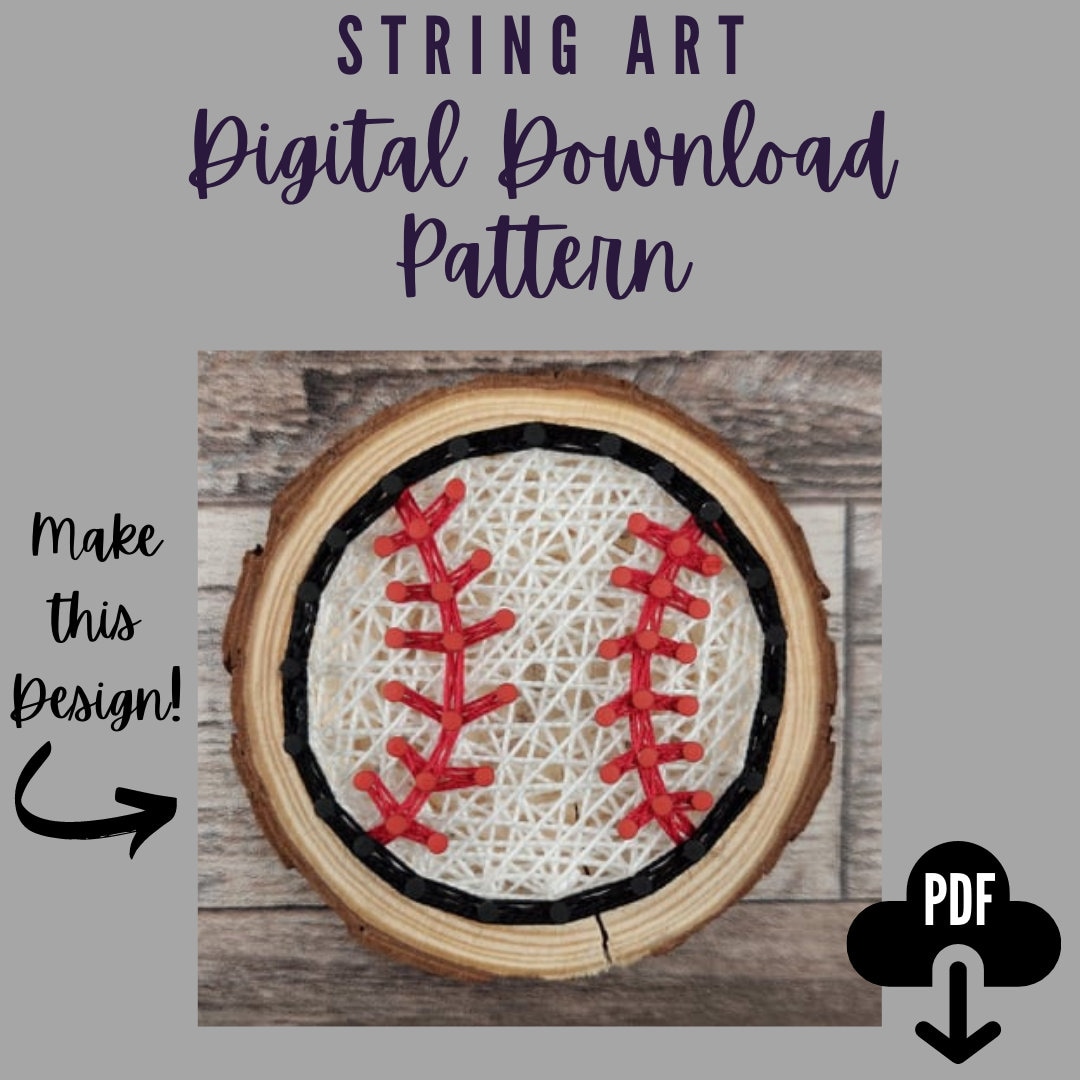 Baseball String Art Pattern Download - Etsy