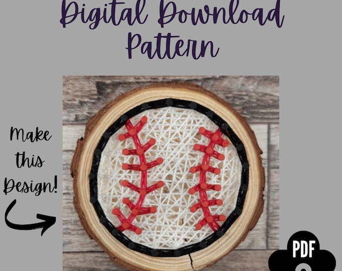Digital Download-string Art Template- Love Baseball - ***SVG, DXF, PDF ...