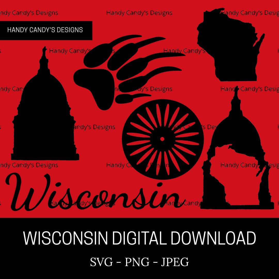 Wisconsin Digital Download SVG PNG JPEG Clipart for Cricut - Etsy