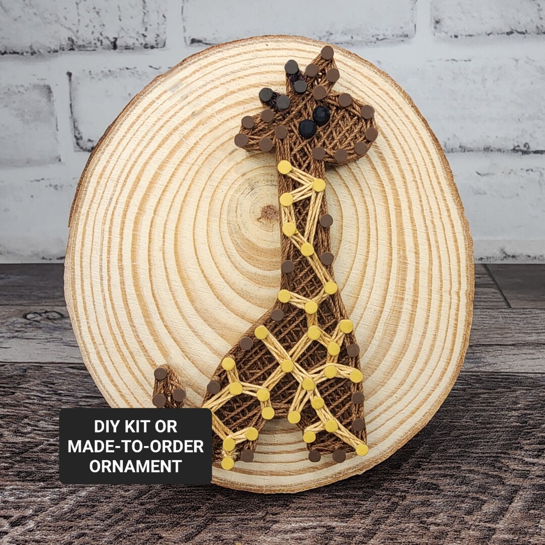 DIY Kit or MTO Giraffe String Art Ornament - Etsy