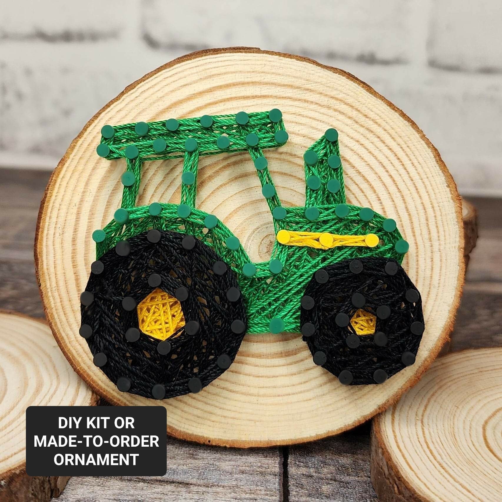 DIY Kit or MTO Tractor String Art Ornament - Etsy