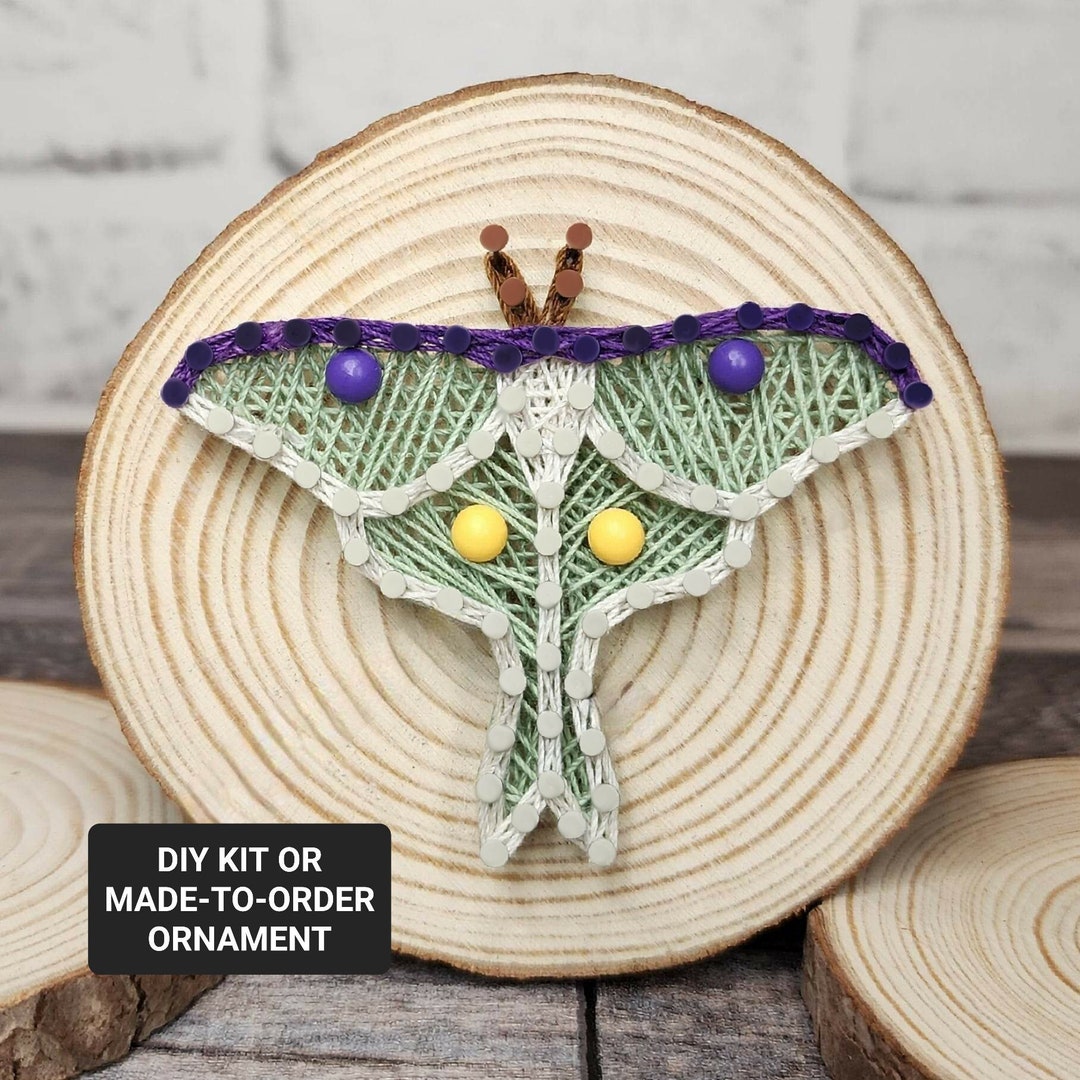DIY Kit or MTO Luna Moth String Art Ornament - Etsy