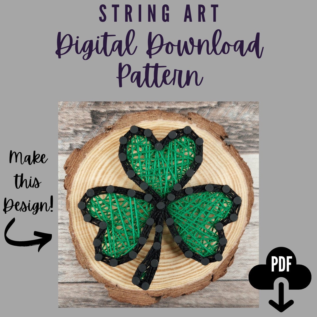 Clover String Art Pattern Download - Etsy