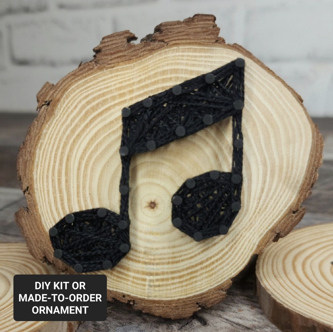 DIY Kit or MTO Music Note String Art Ornament - Etsy