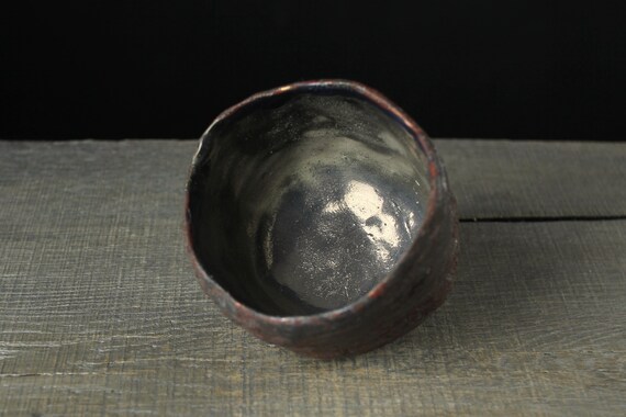 Home & Living Drinkware Wood fired raku cup Copper red yunomi tea cup ...