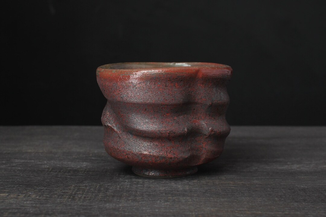 Copper Red Tea Cup, Wood Fired Raku Cup - Etsy