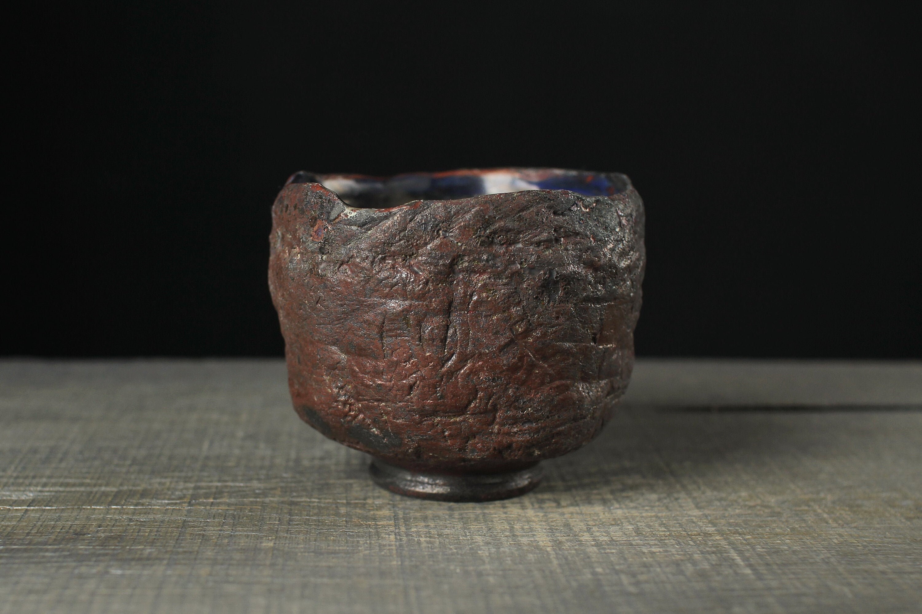 Home & Living Drinkware Wood fired raku cup Copper red yunomi tea cup ...