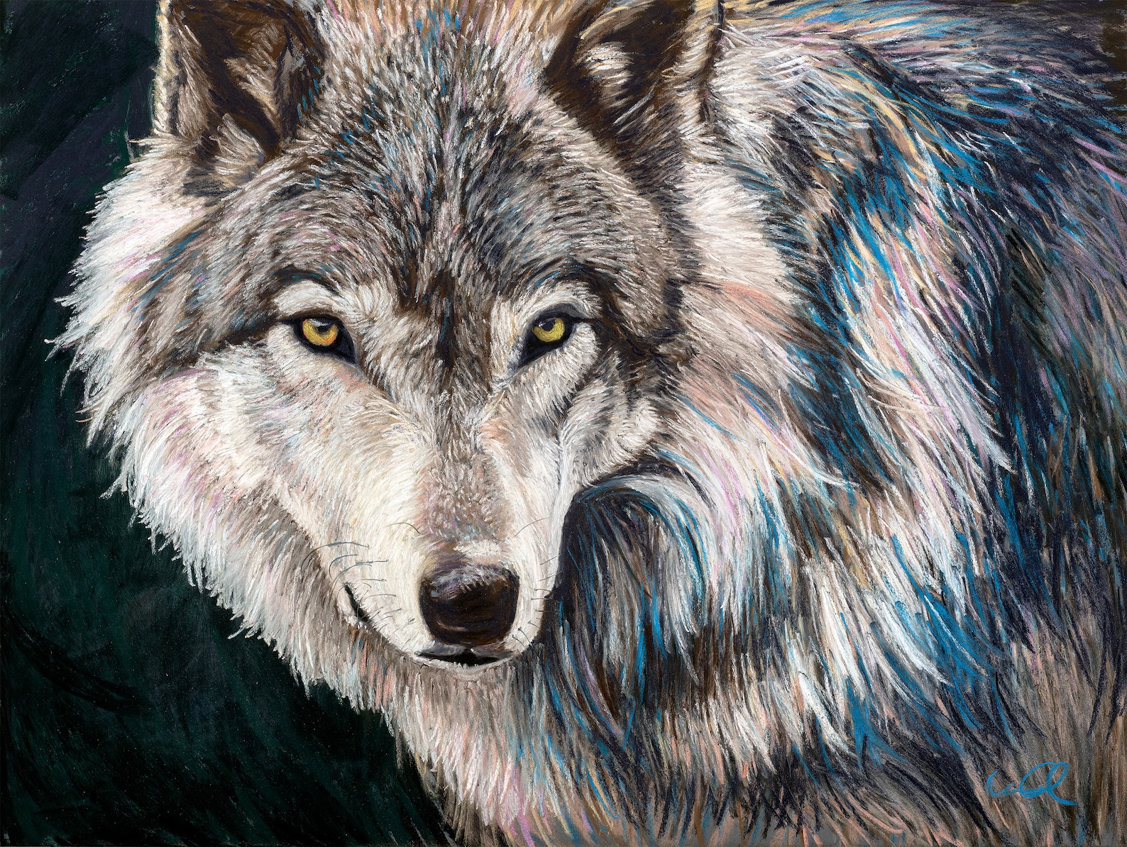Wolf Painting, Animals, Wildlife Artwork, Colorful Wall Art - Etsy