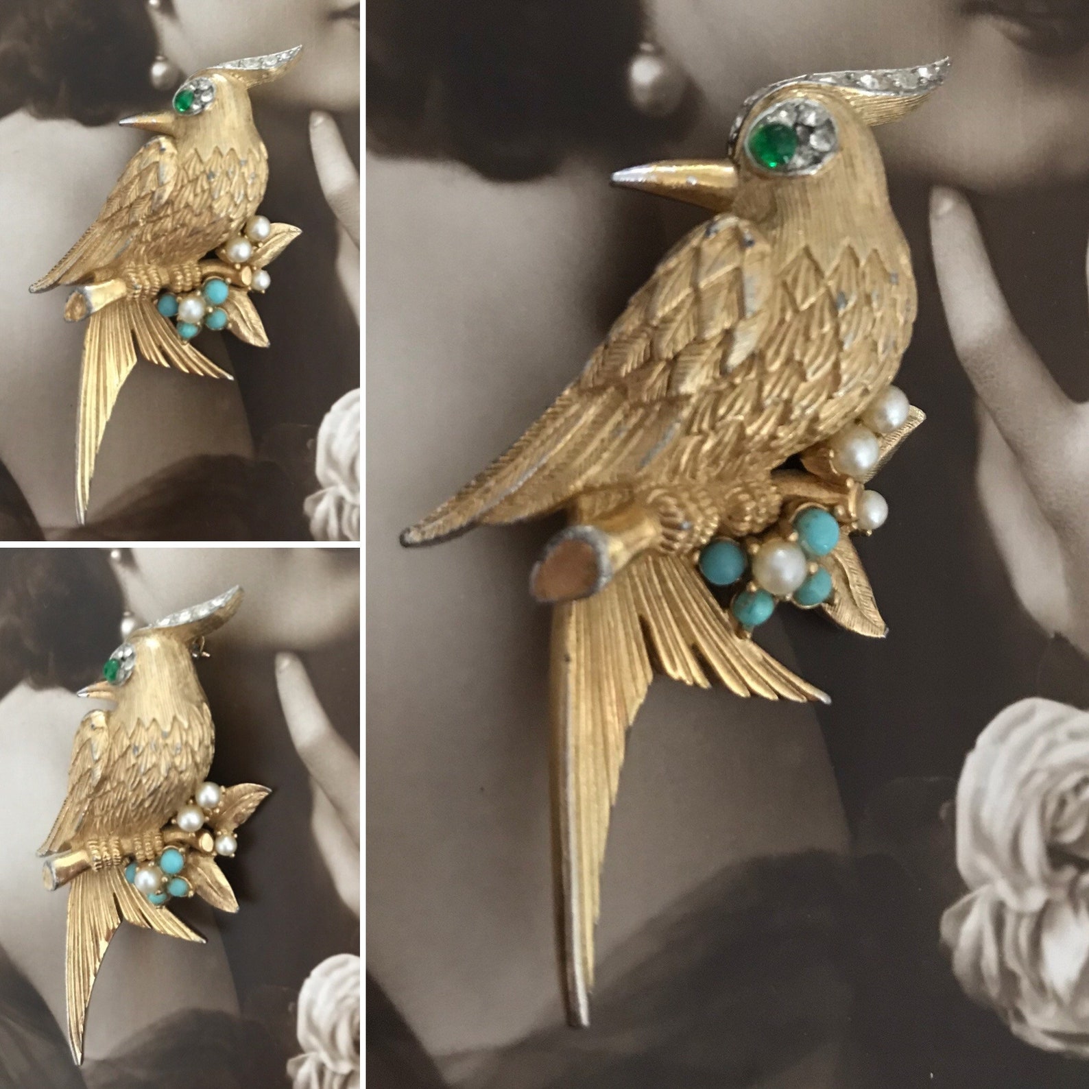 Boucher Brooch Bird of Paradise Brooch Designer Boucher Gold - Etsy UK