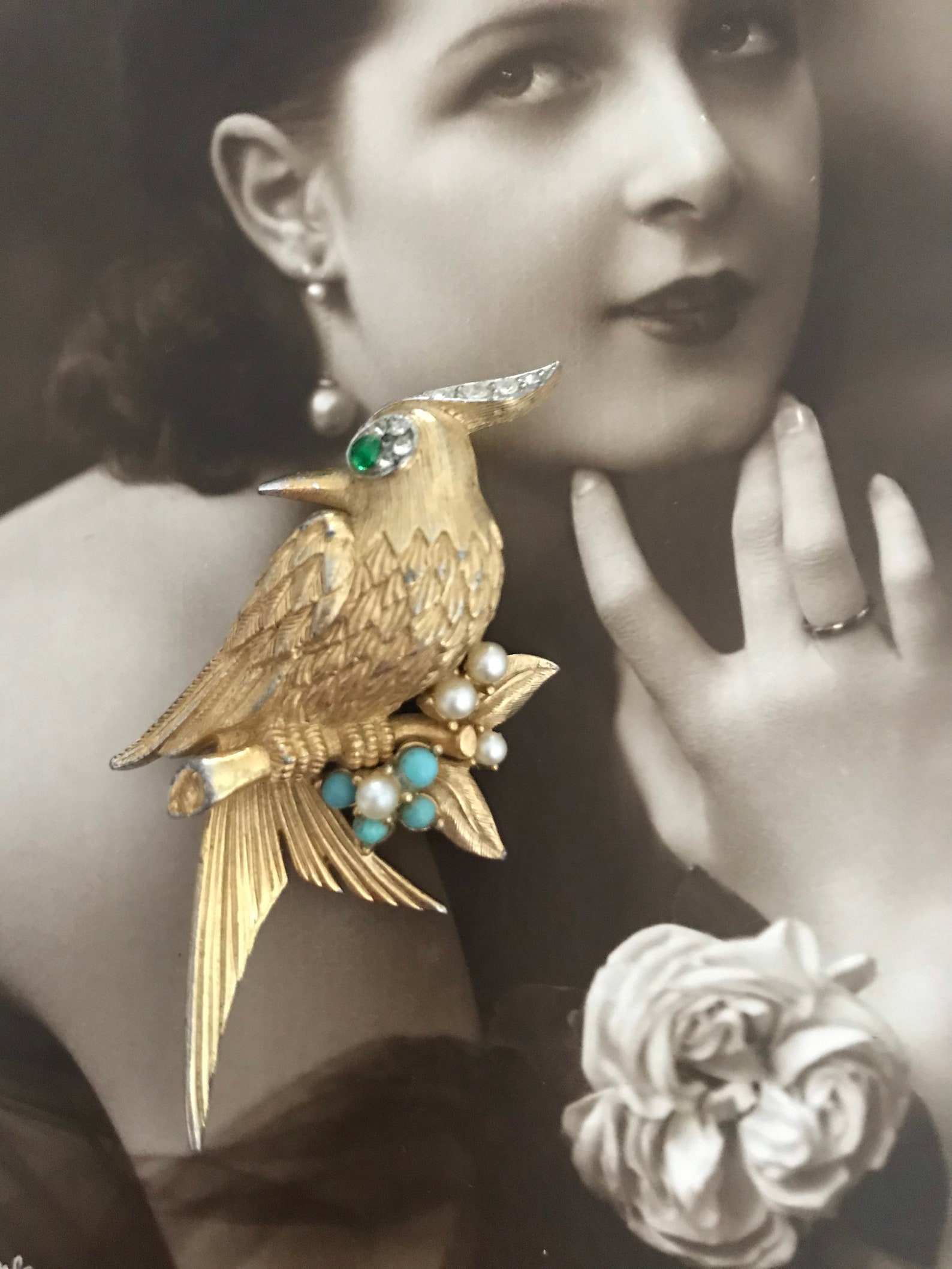 Boucher Brooch Bird of Paradise Brooch Designer Boucher Gold - Etsy UK