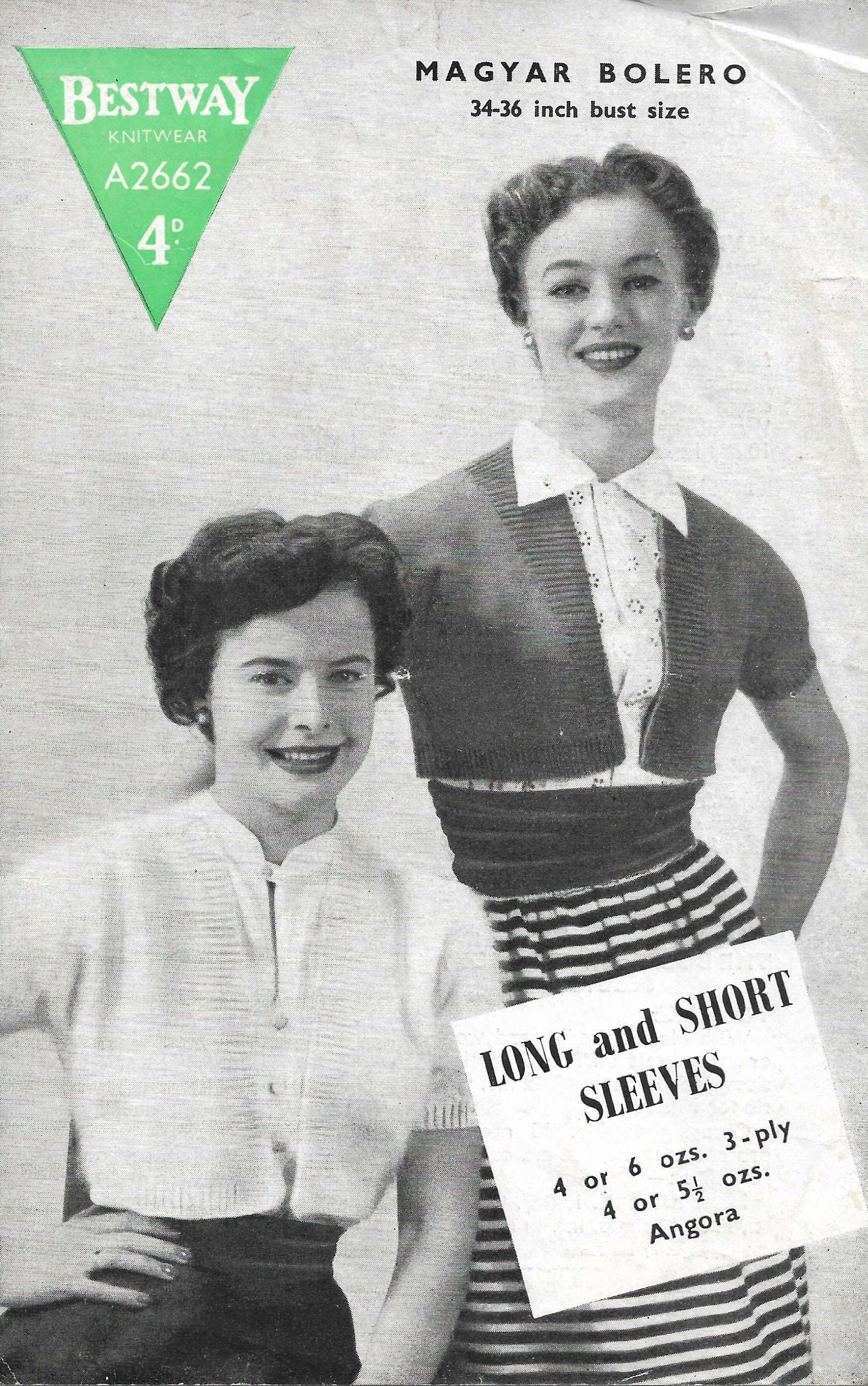 Bestway A2662 1950s Bolero Knitting Pattern - Etsy
