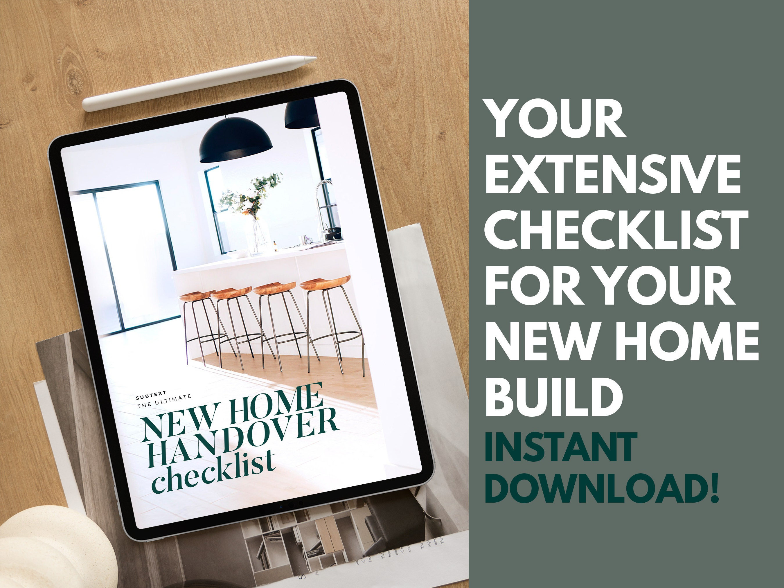 New Build Checklist, Home PCI Handover List, Printable Construction ...