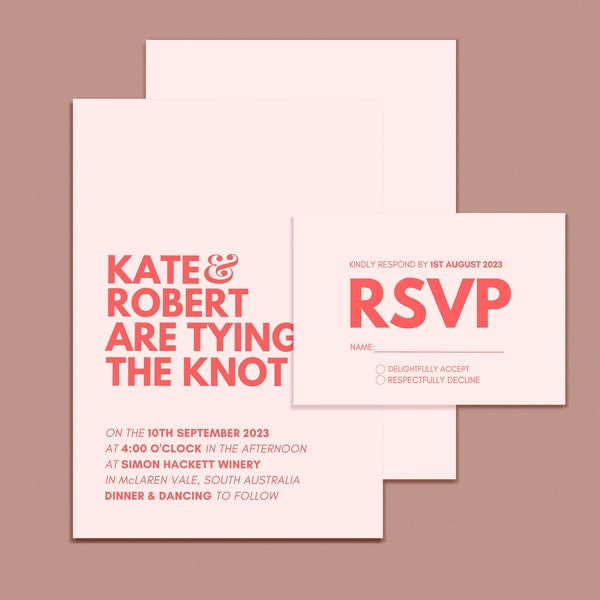 Wedding Invitation Set Template - Etsy