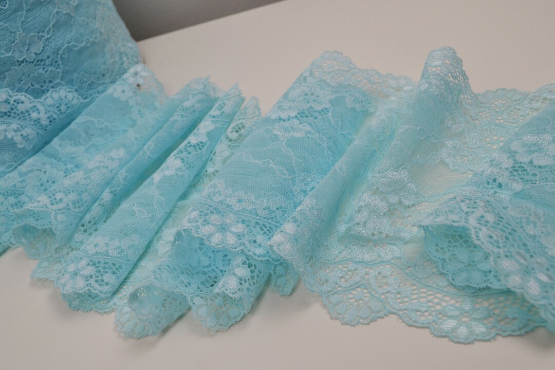 Genuine Calais Lace Width 13 Cm Light Mint Color Green Water - Etsy UK