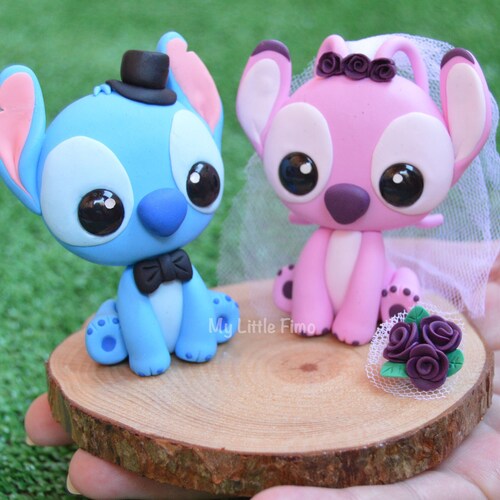 Cake Topper Stitch Angel Stitch Figure Wedding Cake - Etsy
