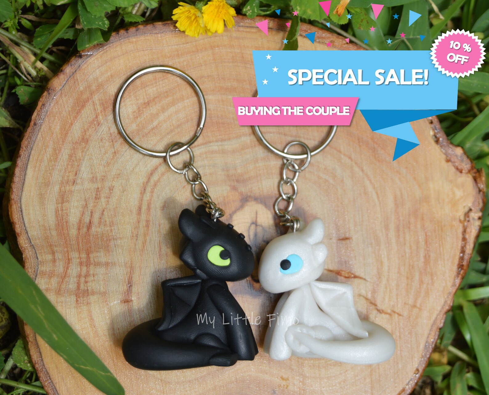 Night Dragon Keychain Light Dragon Black Dragon White - Etsy