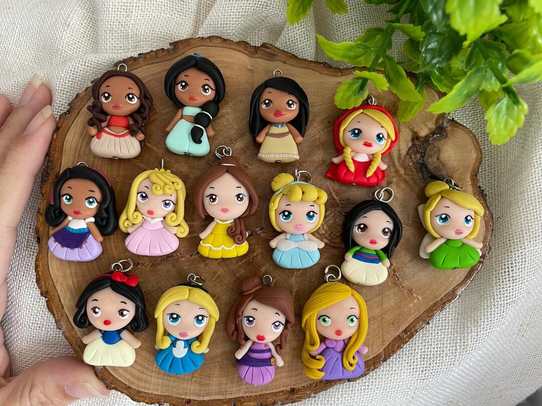 Fairy Tale Dolls - Princess Necklace - Princess Keychain - Polymer Clay ...