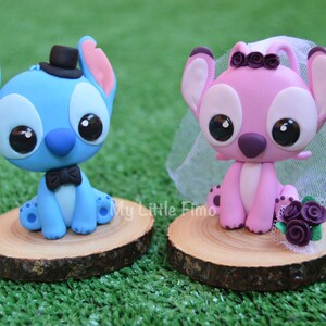 Cake Topper Stitch Angel - Stitch Figure - Wedding Cake Decoration ...