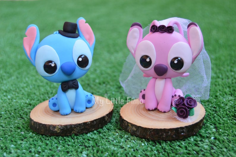 Cake Topper Stitch Angel Stitch Figure Wedding Cake - Etsy