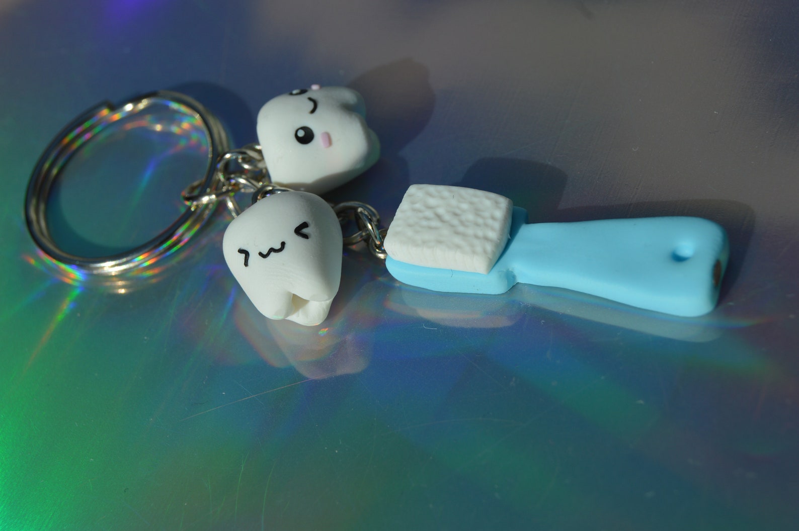 Keychain Toothbrush Teeth - Keychain Dentist - Dentist Gift - Polymer ...